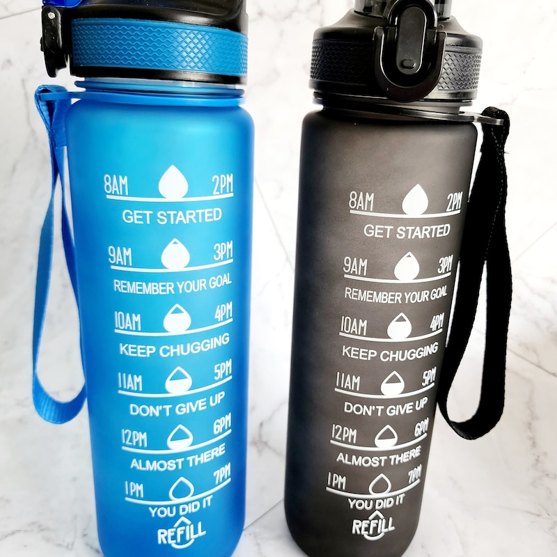 Motivational Water Bottle With Straw - Etsy
