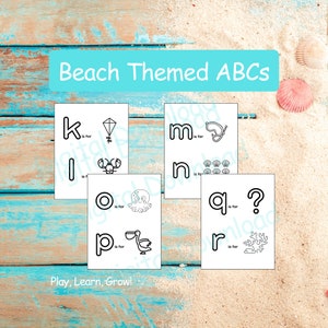 Printable Beach Themed Abcs, Beach Coloring Pages, Beach Vacation Fun ...