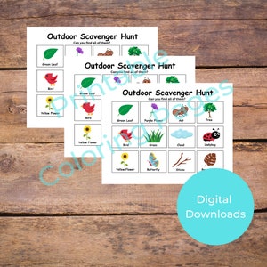 Printable Outdoor Scavenger Hunt, Nature Scavenger Hunt, Outdoor ...