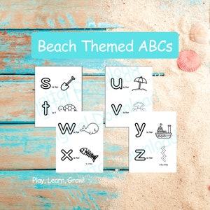 Printable Beach Themed Abcs, Beach Coloring Pages, Beach Vacation Fun ...