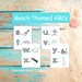 Printable Beach Themed Abcs, Beach Coloring Pages, Beach Vacation Fun ...