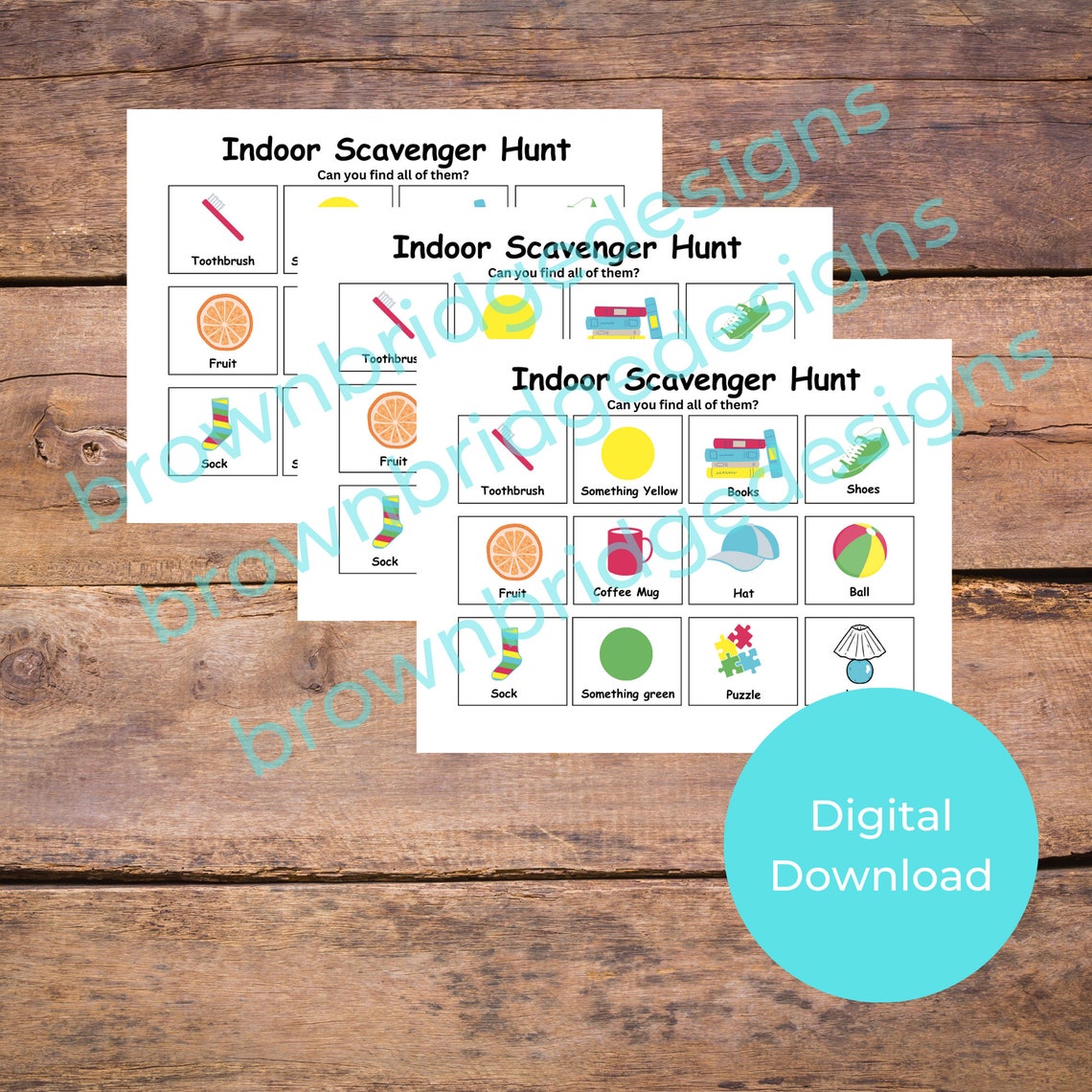 Printable Indoor Scavenger Hunt, at Home Fun Scavenger Hunt, Summer ...