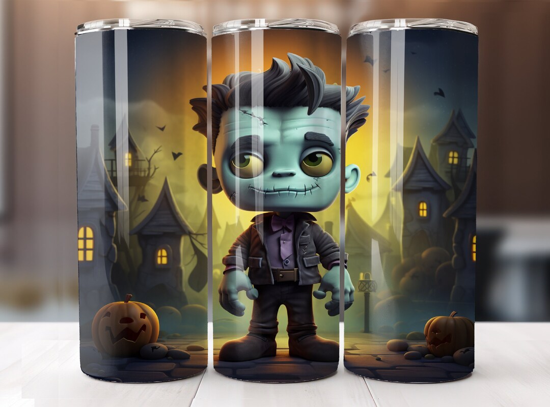 Frankenstein Tumbler Wrap 20oz Straight Sublimation Design Halloween ...