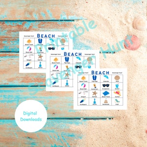 Printable Beach Scavenger Hunt, Summer Scavenger Hunt, Outdoor ...