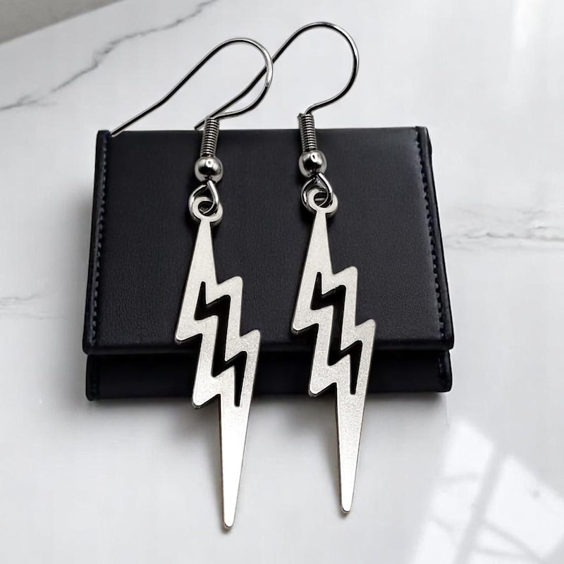 Lightning Earrings - Etsy
