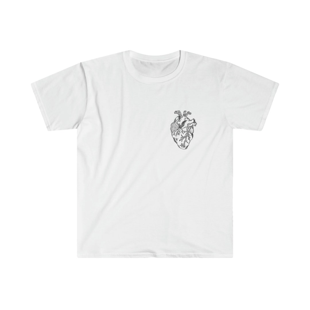 Heart Anatomy T-shirt - Original Art Clothing - Unisex Softstyle T ...