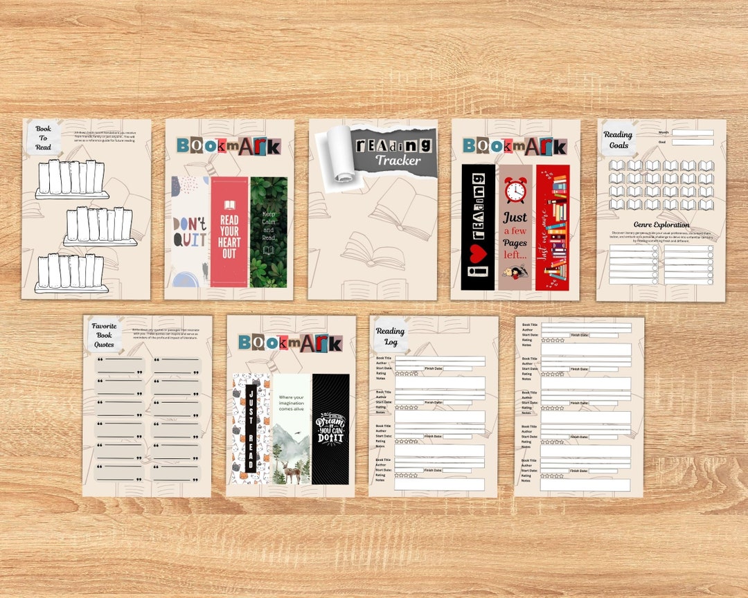 Printable Reading Tracker: Book Log, Reading Goals (digital Download ...