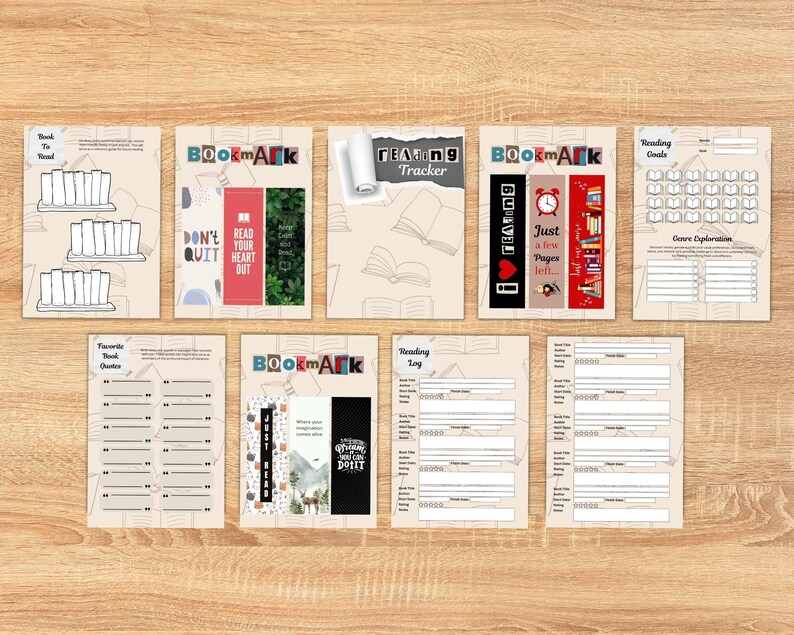Printable Reading Tracker: Book Log, Reading Goals (digital Download ...