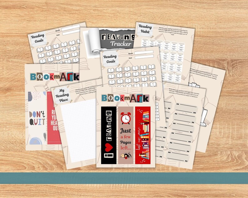 Printable Reading Tracker: Book Log, Reading Goals (digital Download ...
