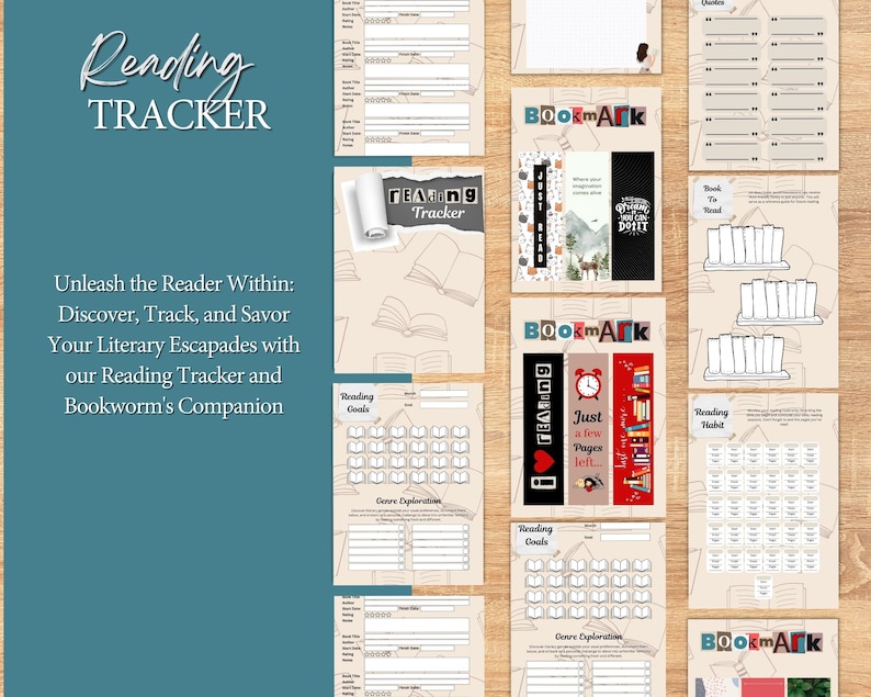Printable Reading Log | Printable Book Tracker | Reading Tracker ...