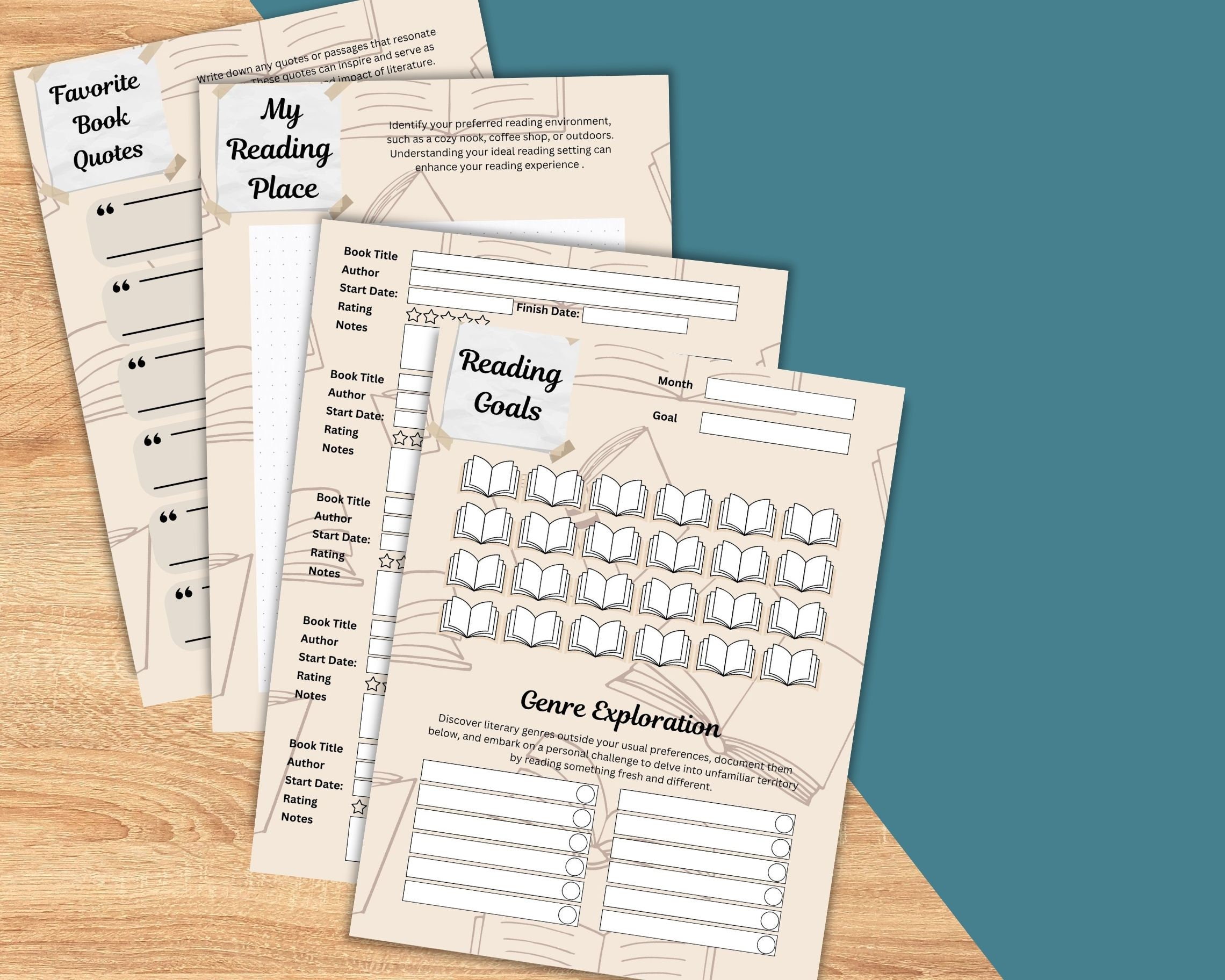 Printable Reading Log | Printable Book Tracker | Reading Tracker ...