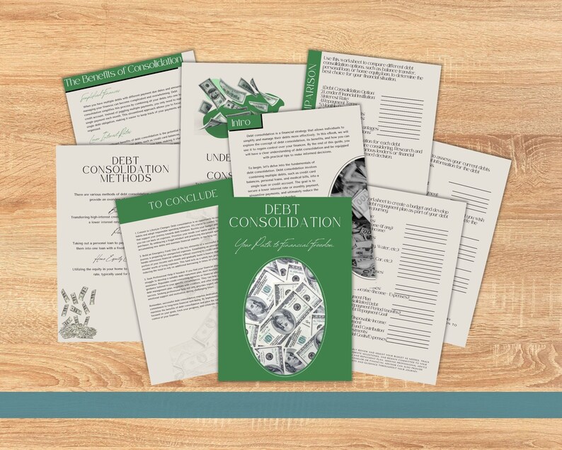 Printable Debt Consolidation Guide and Worksheets | Money Management ...