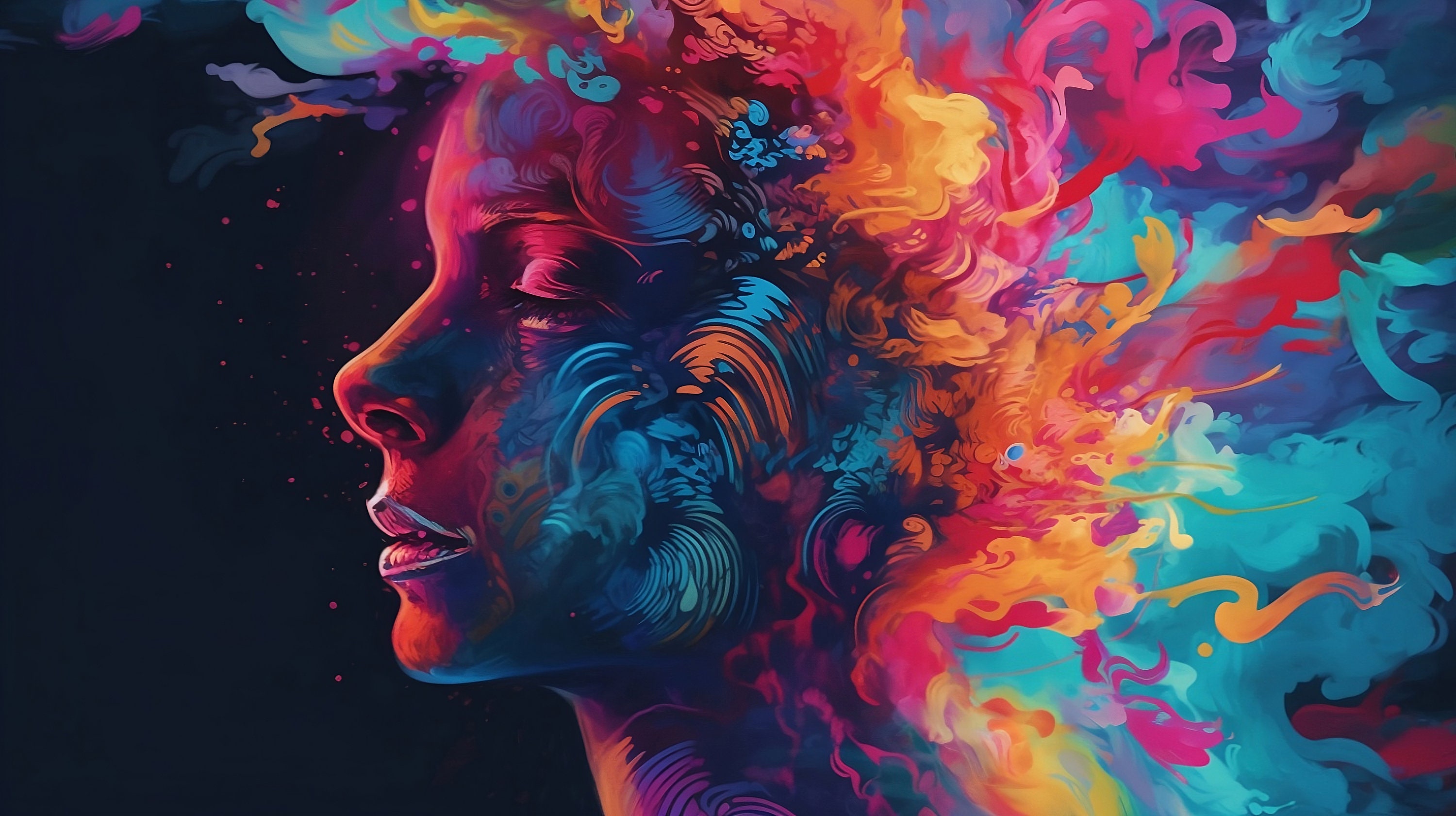 Set of 30 Ai-generated Abstract Art Wallpapers, Vibrant Colors, High ...