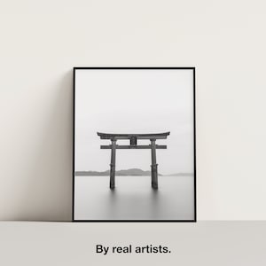 Torii Gate Poster Digital Wall Art Printable Minimalist Home Decor ...