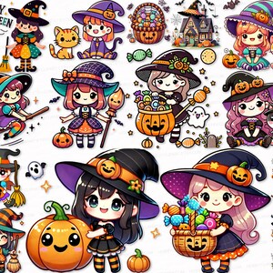 Cute Halloween Clipart Bundle 28 PNG SVG Files Digital Download Images ...