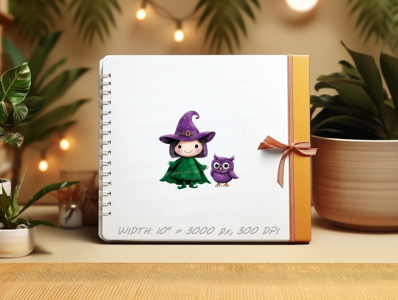 Halloween Clipart: Baby Witch Watercolor Graphics (digital Download) - Etsy