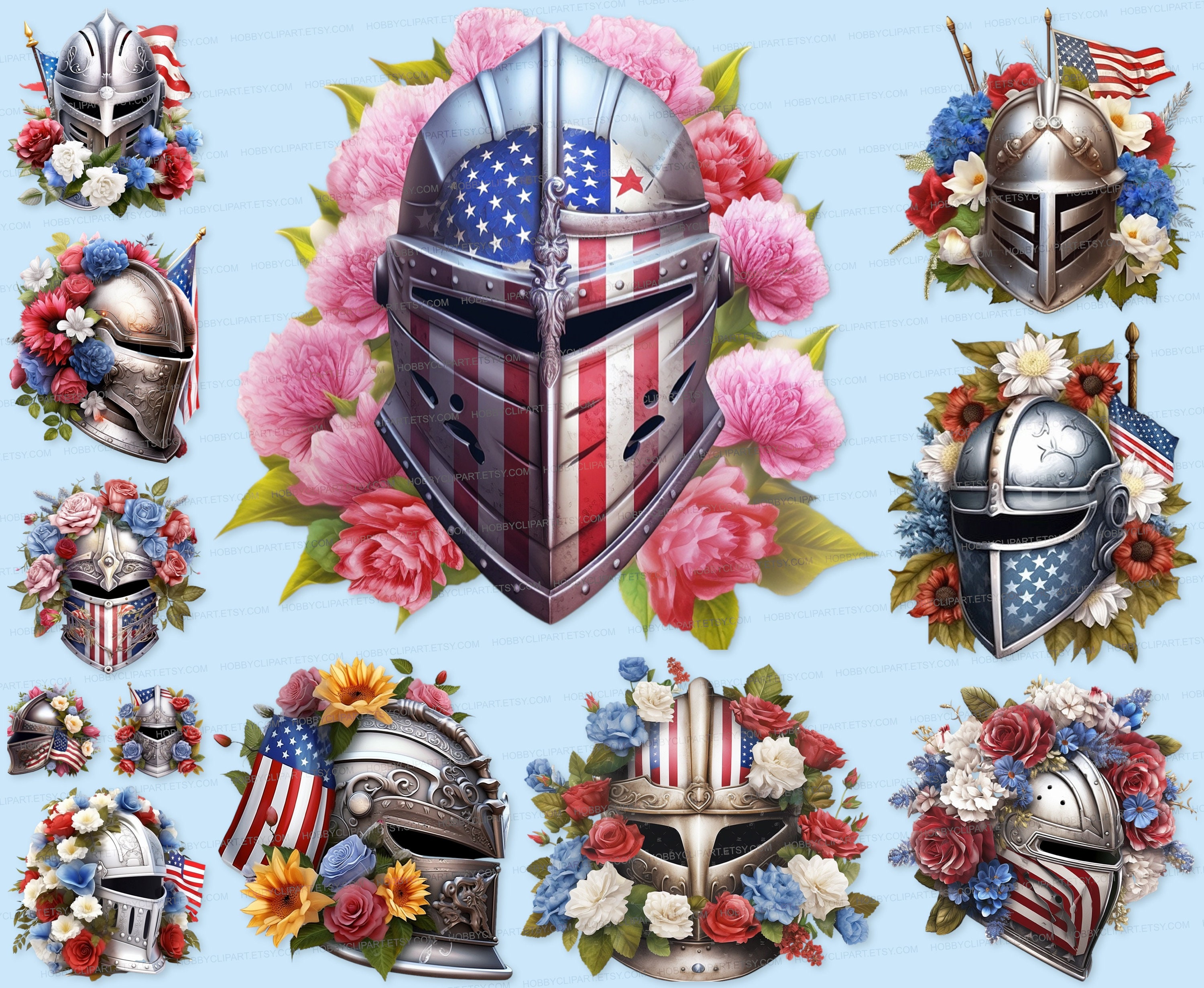 KNIGHT HELMETS With Flag Png Svg Independence Day Patriotism ...