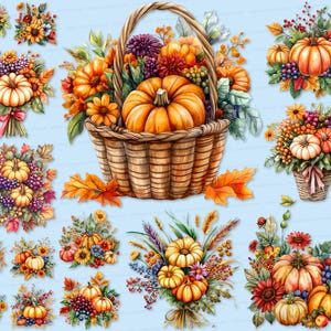 Thanksgiving Digital Files Bundle 25 PNG SVG Clipart Fall Printable ...