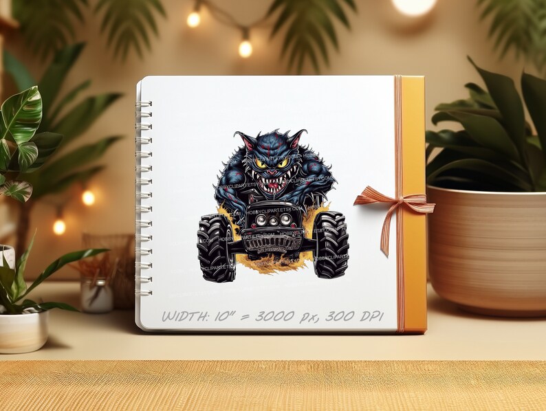 Watercolor Monster Truck Clipart Set: PNG SVG for Stickers (digital ...