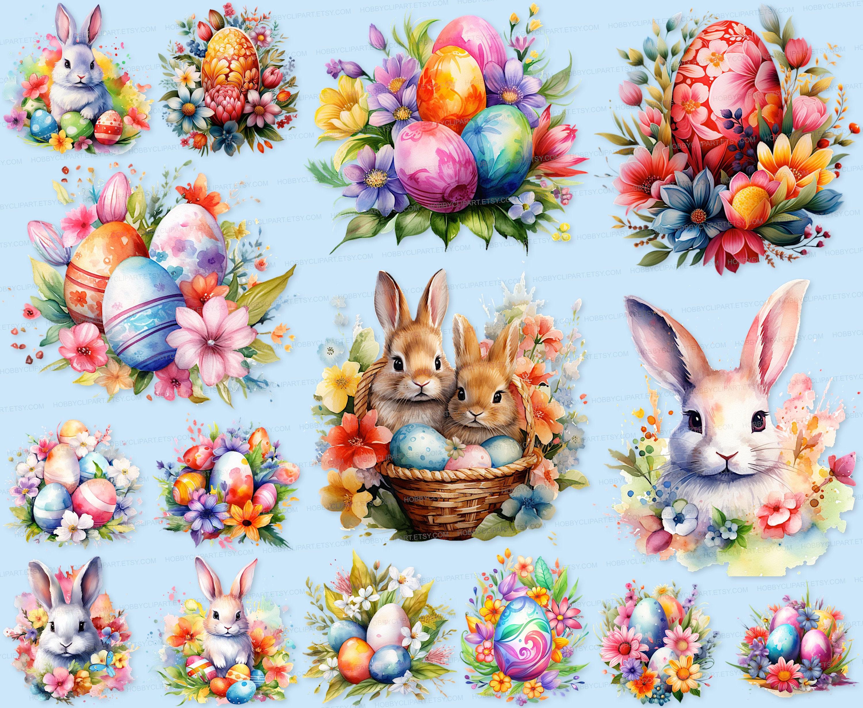 Easter Bunny Clipart Bundle: PNG SVG Designs (digital Download) - Etsy
