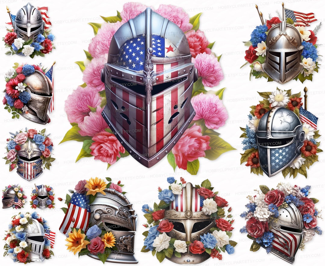 KNIGHT HELMETS With Flag Png Svg Independence Day Patriotism ...