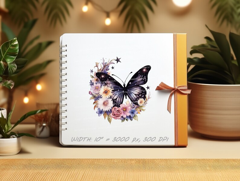 Watercolor Butterfly Clipart Set: Floral PNG SVG Graphics (digital ...