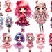 Cute Doll PNG SVG Bundle Watercolor Clip Art 22 Clipart Sublimation ...