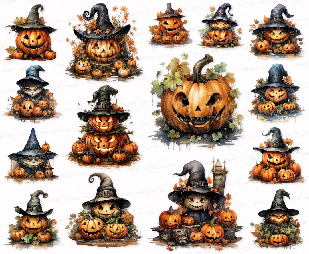 Halloween PNG SVG Printable Printable Clip Art Digital Pages Clipart ...