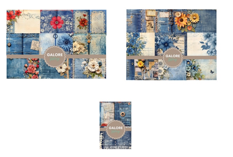 Denim Journal Kit Denim Starter Journal Kit Blue Journal Denim Theme ...