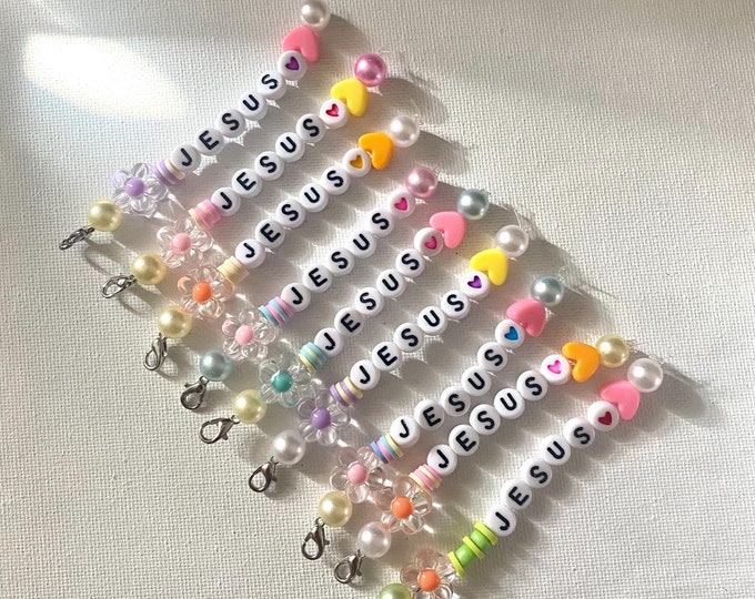 Beaded Jesus Keychain | Bible Verse | Keychain | Christian | Bible ...