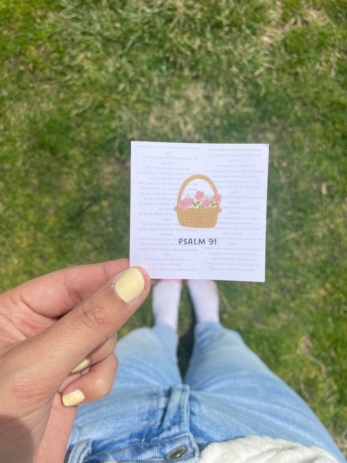 Psalm 91 Flower Basket Sticker Christian Stickers Bible Stickers Faith ...