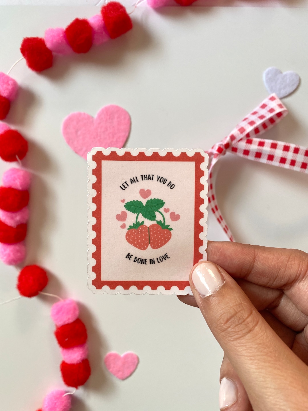 1 Corinthians 16:14 Stamp Sticker | Christian Stickers | Bible Stickers ...