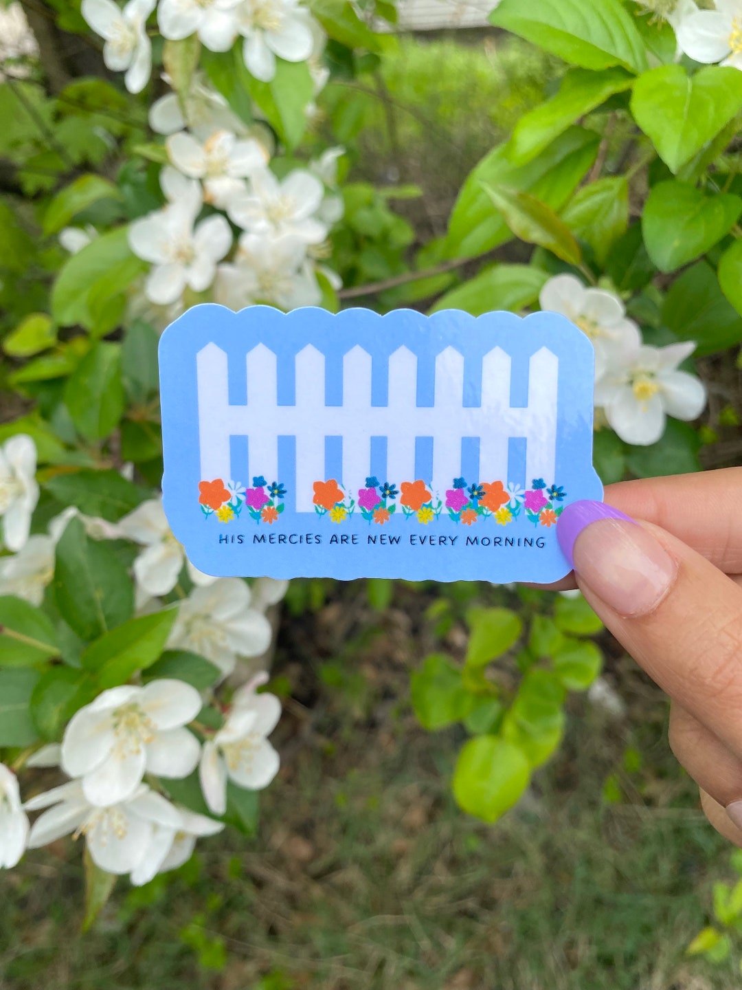 Picket Fence Bible Verse Sticker | Christian Stickers | Bible Stickers ...