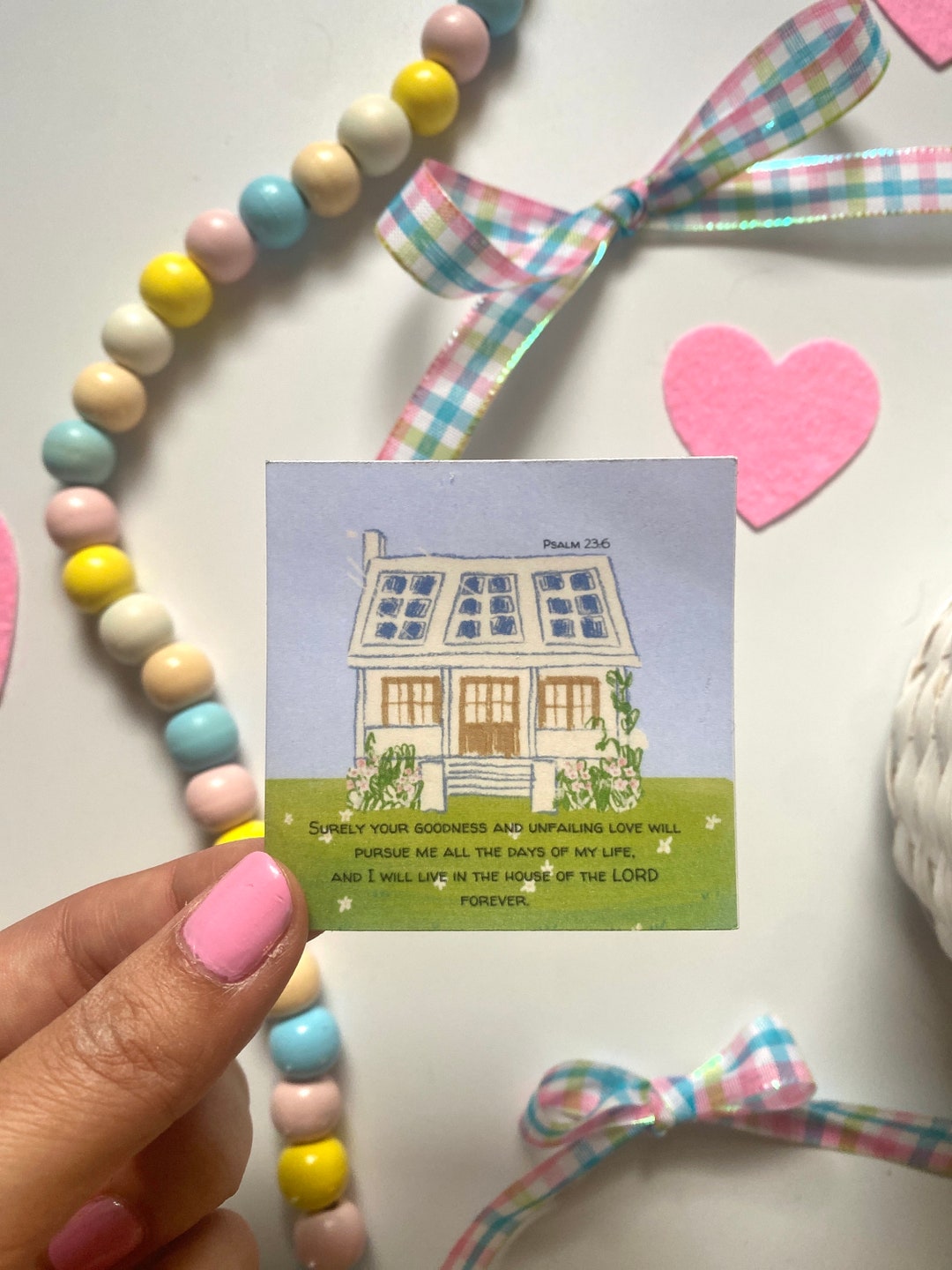 Psalm 23:6 Cottage Sticker | Christian Stickers | Bible Stickers ...