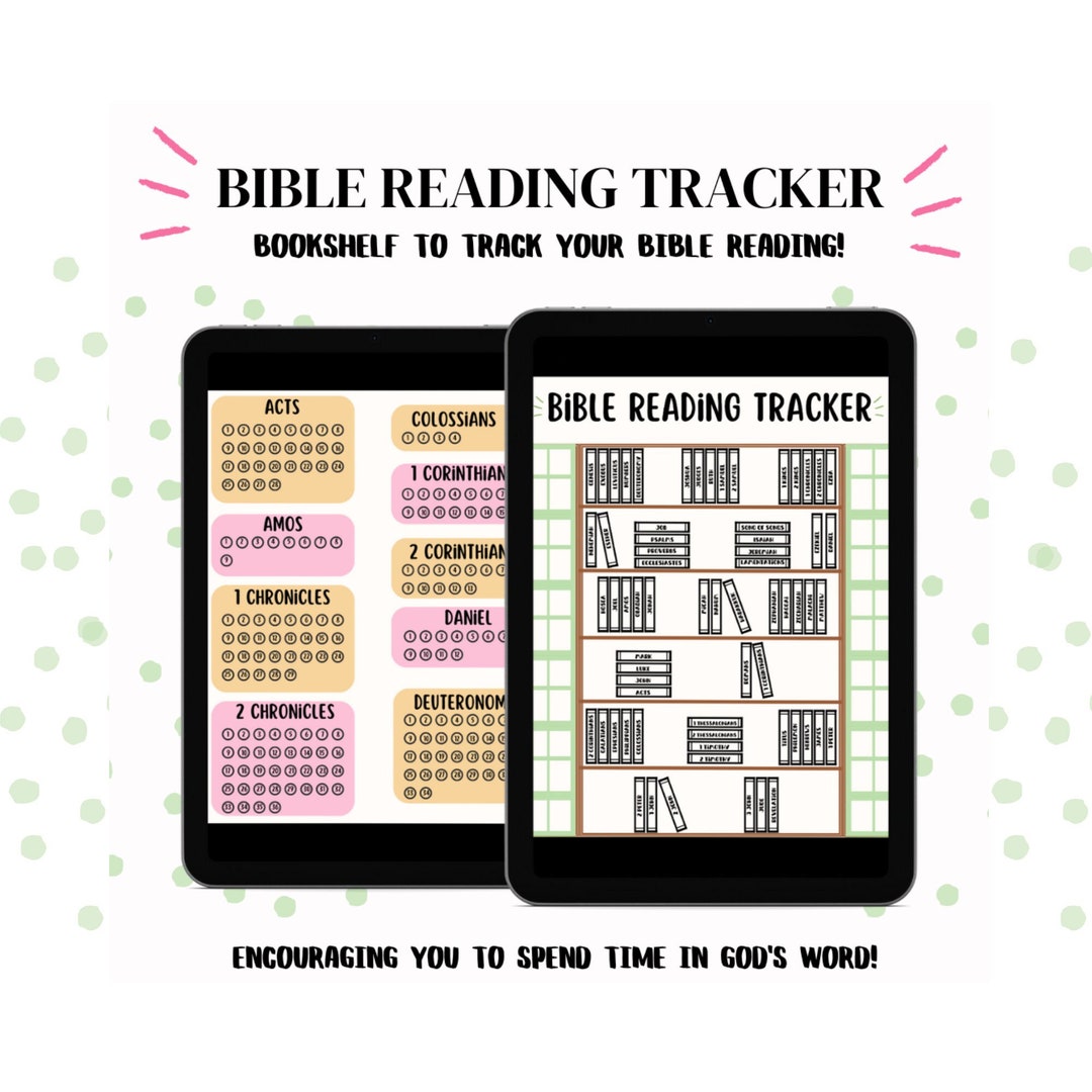 Digital Bible Reading Tracker | Printable | Christian Planner ...