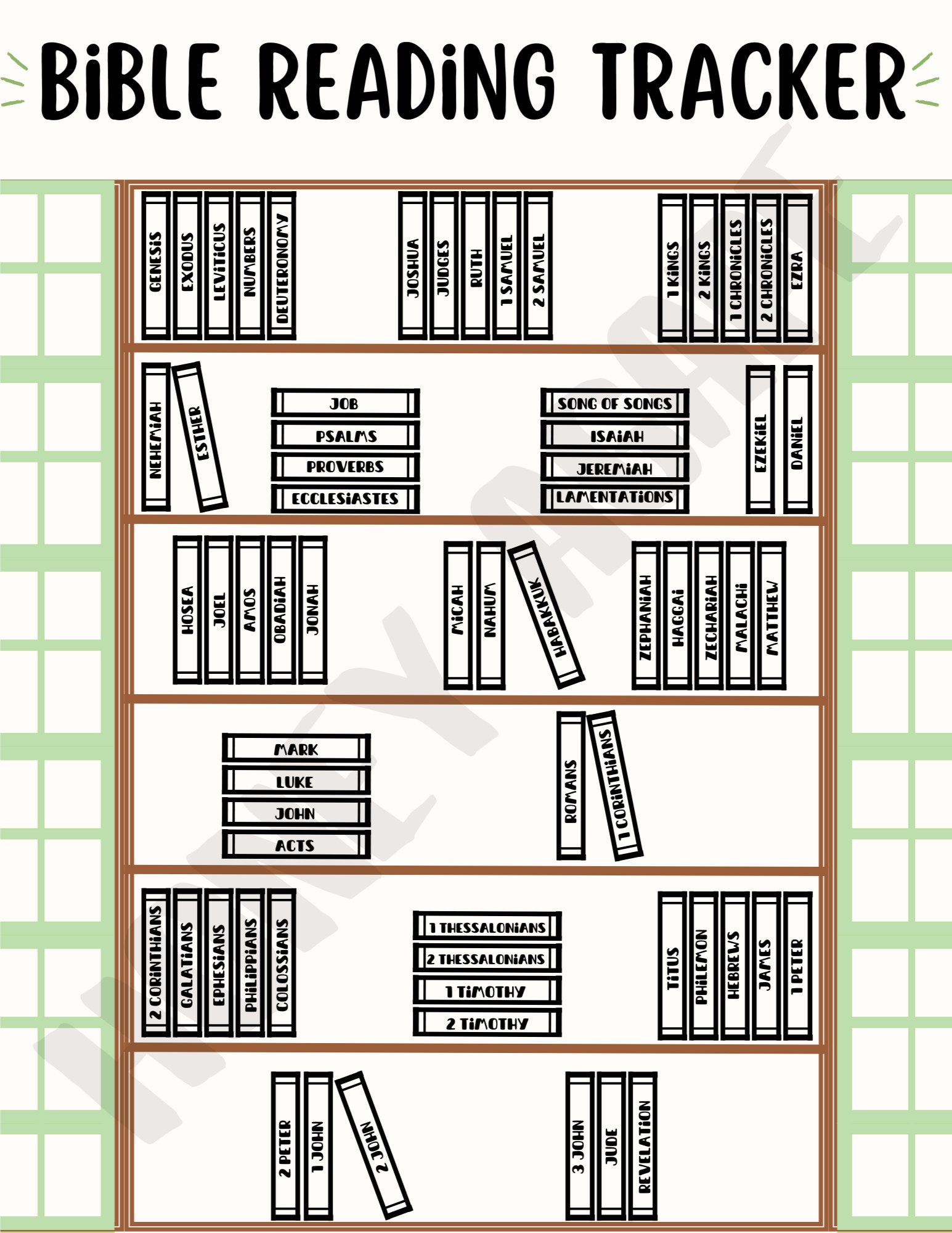 Digital Bible Reading Tracker Printable Christian Planner - Etsy