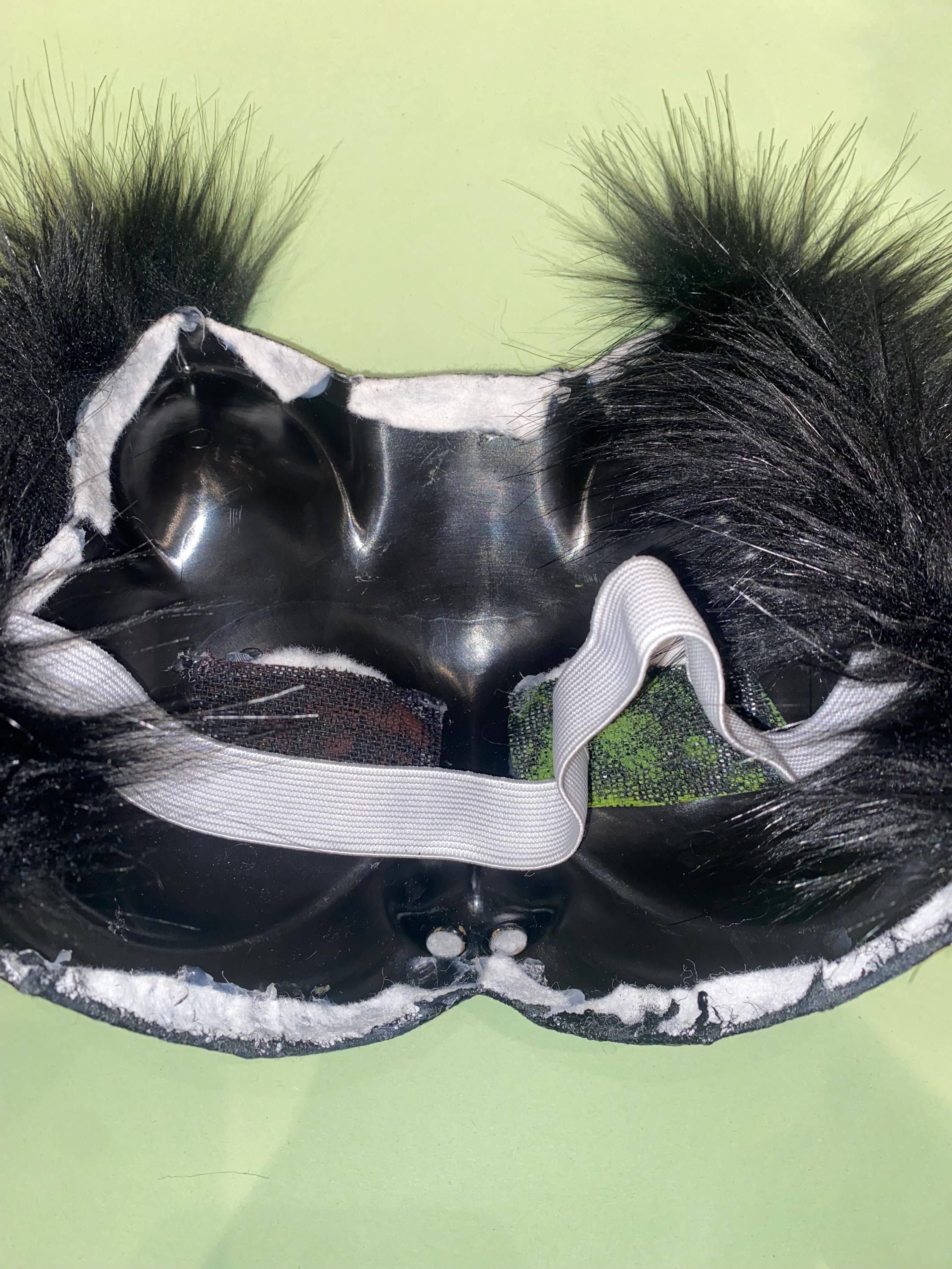 Plastic Furry Therian Costume Cat Mask Black and White - Etsy