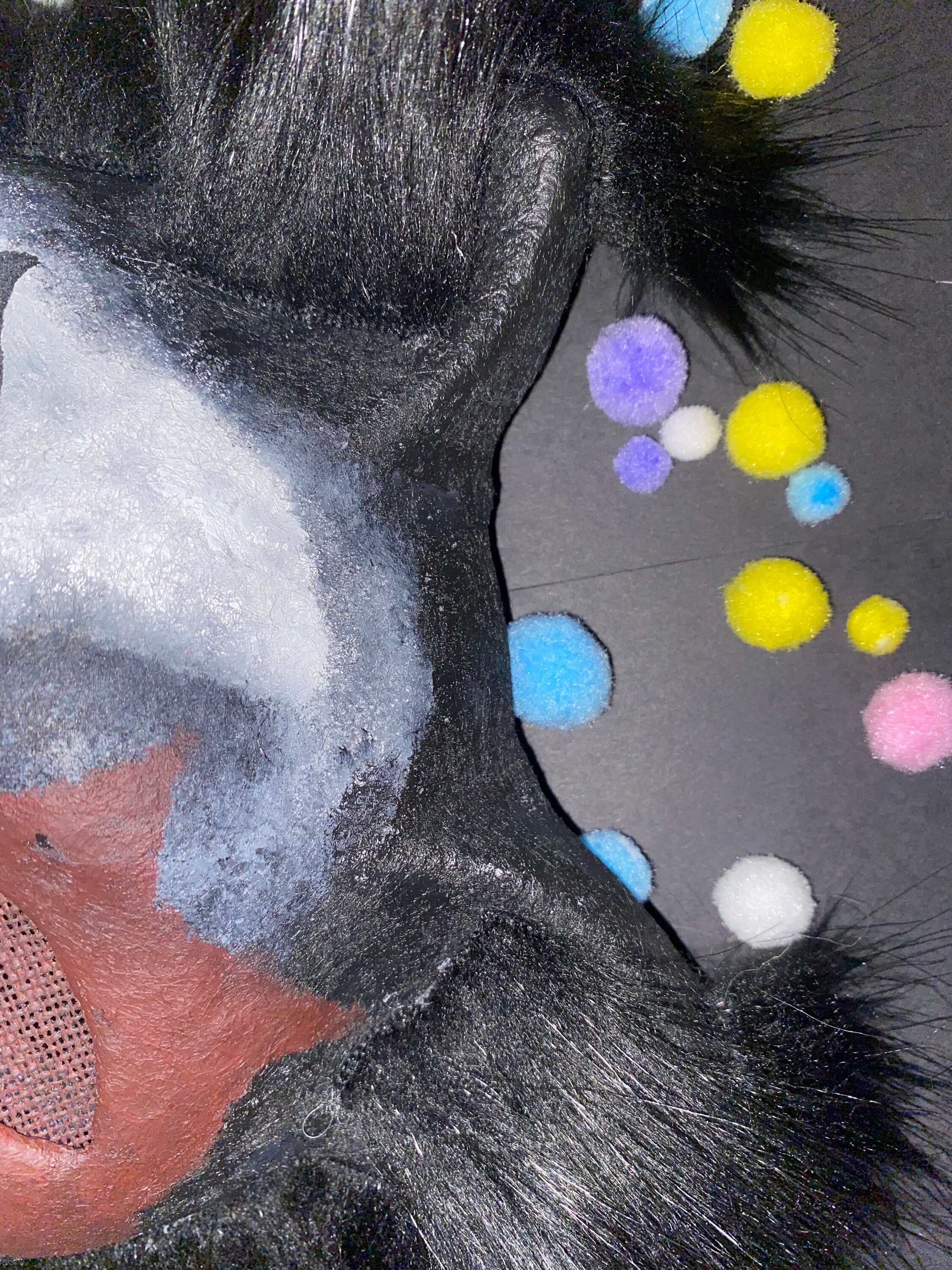 Plastic Furry Therian Costume Cat Mask Black and White - Etsy