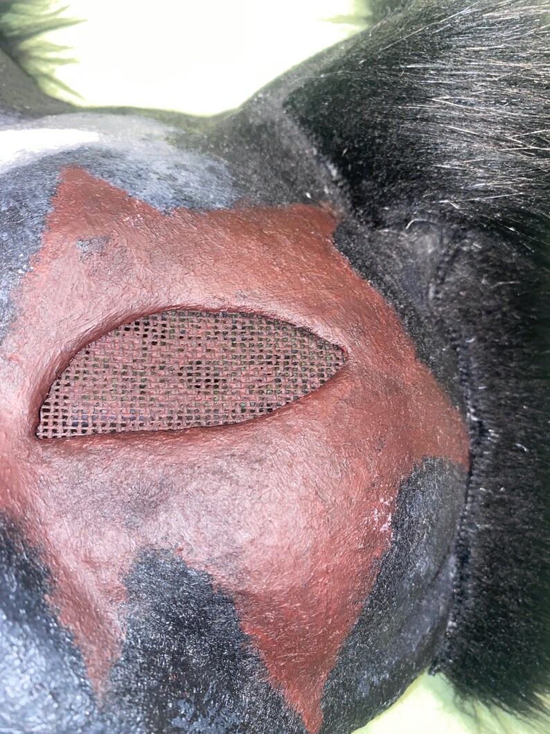 Plastic Furry Therian Costume Cat Mask Black and White - Etsy
