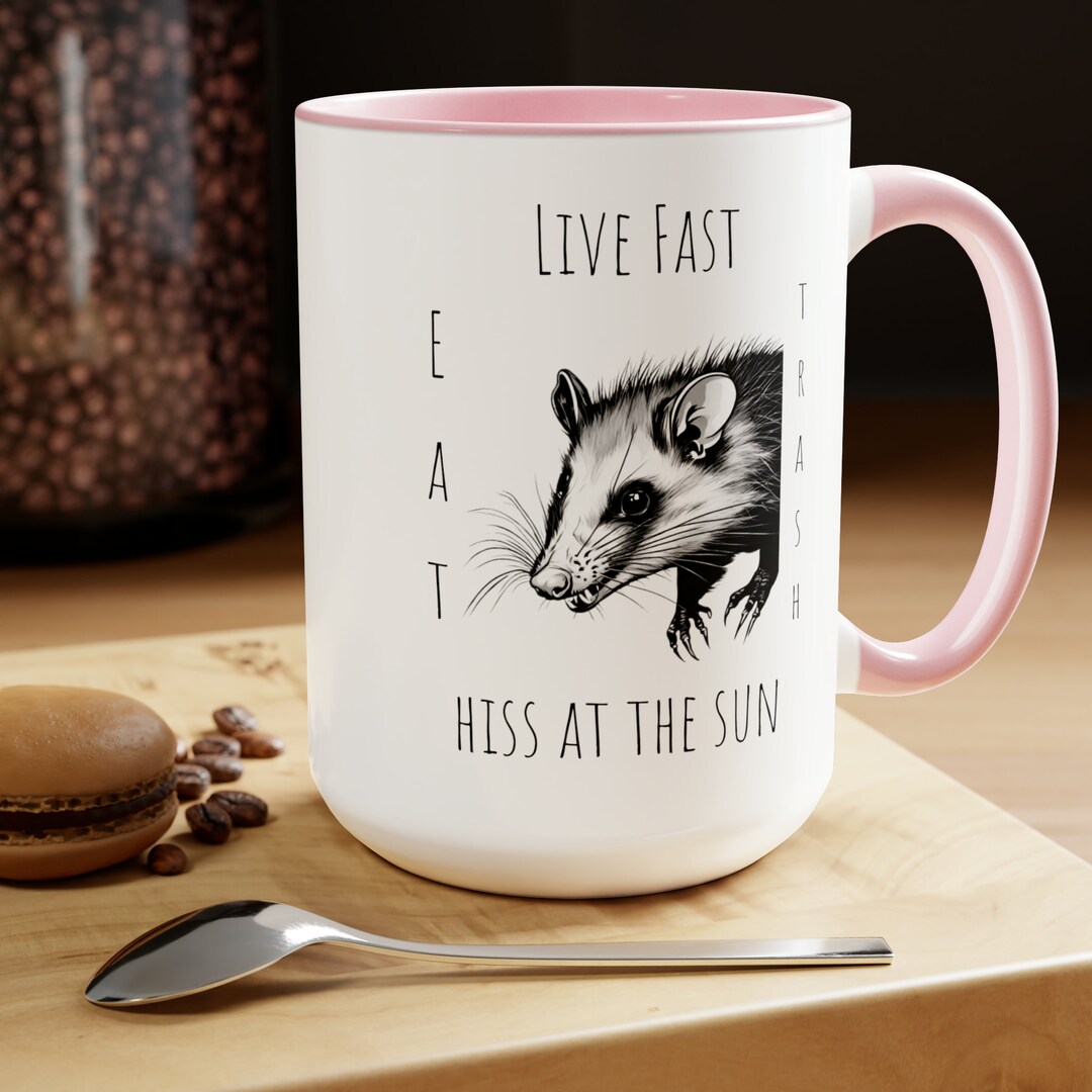 Hilarious Opossum Mug Cute Two-tone Coffee Cup for Animal Lovers, Funny ...