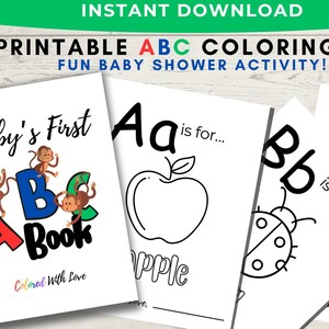 Baby Alphabet Book, Little Monkeys, 1st Birthday Gift, DIY Baby ...