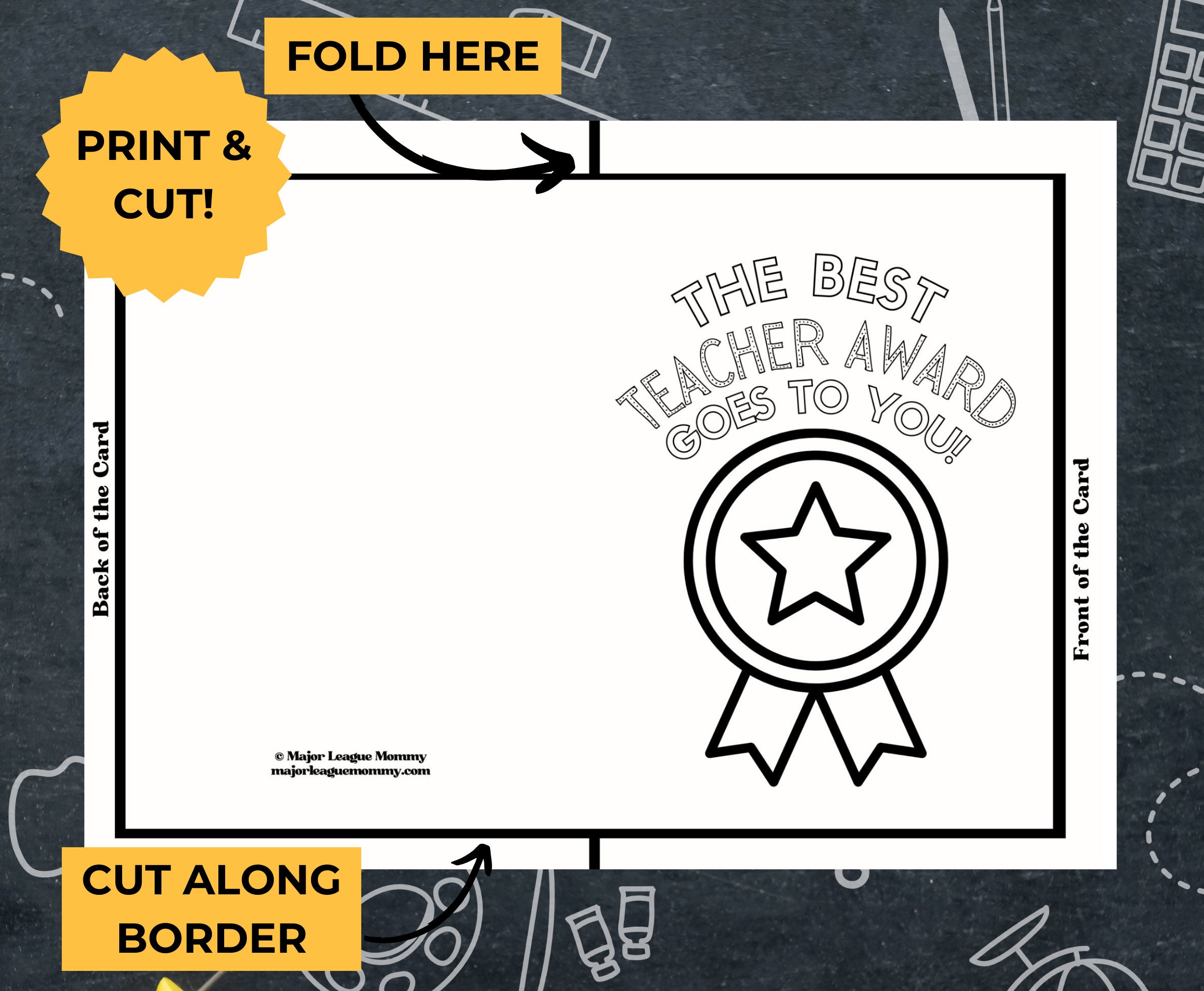 Teacher Appreciation Printable Thank You Cards, Teacher Appreciation ...