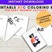 ABC Coloring Book, DIY ABC Book Baby Shower Game, Baby's 1st Book ...
