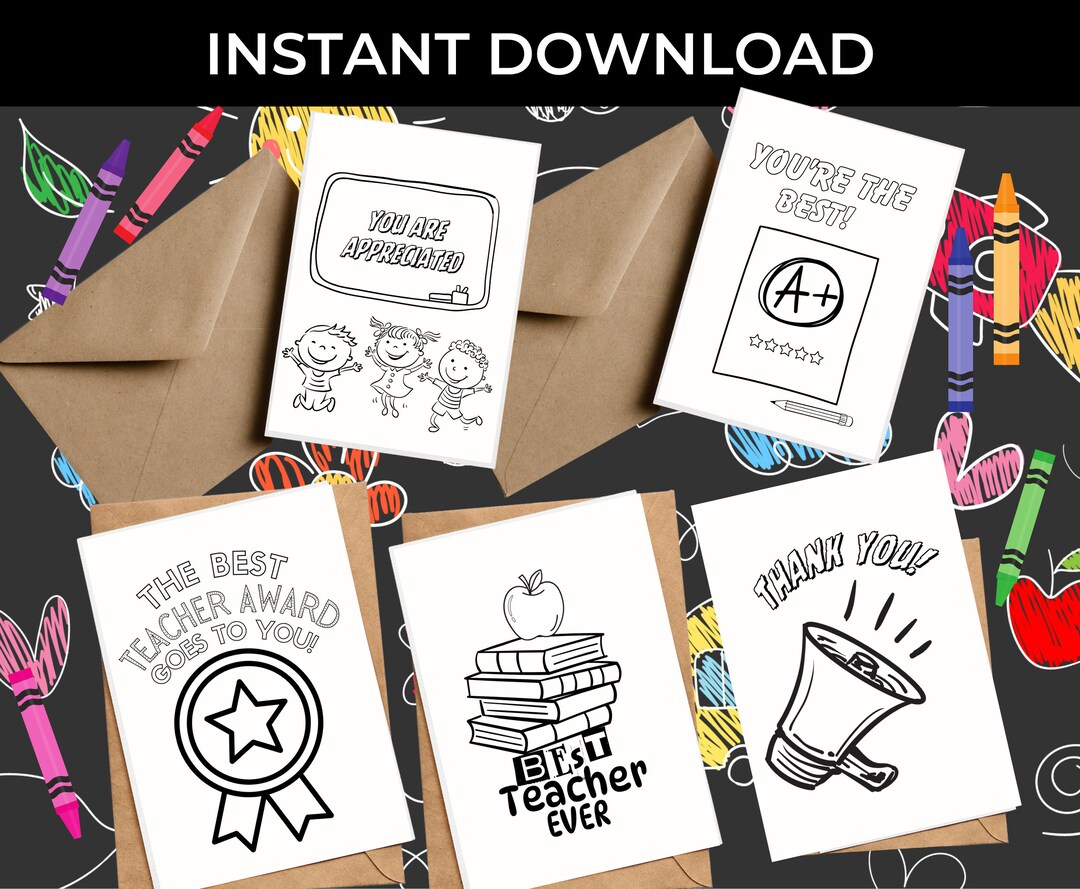 Teacher Appreciation Printable Thank You Cards, Teacher Appreciation ...