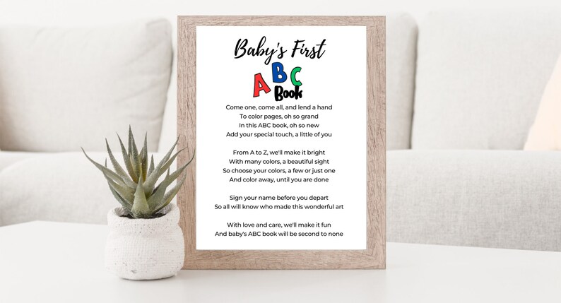 Baby Alphabet Book, Little Monkeys, 1st Birthday Gift, DIY Baby ...