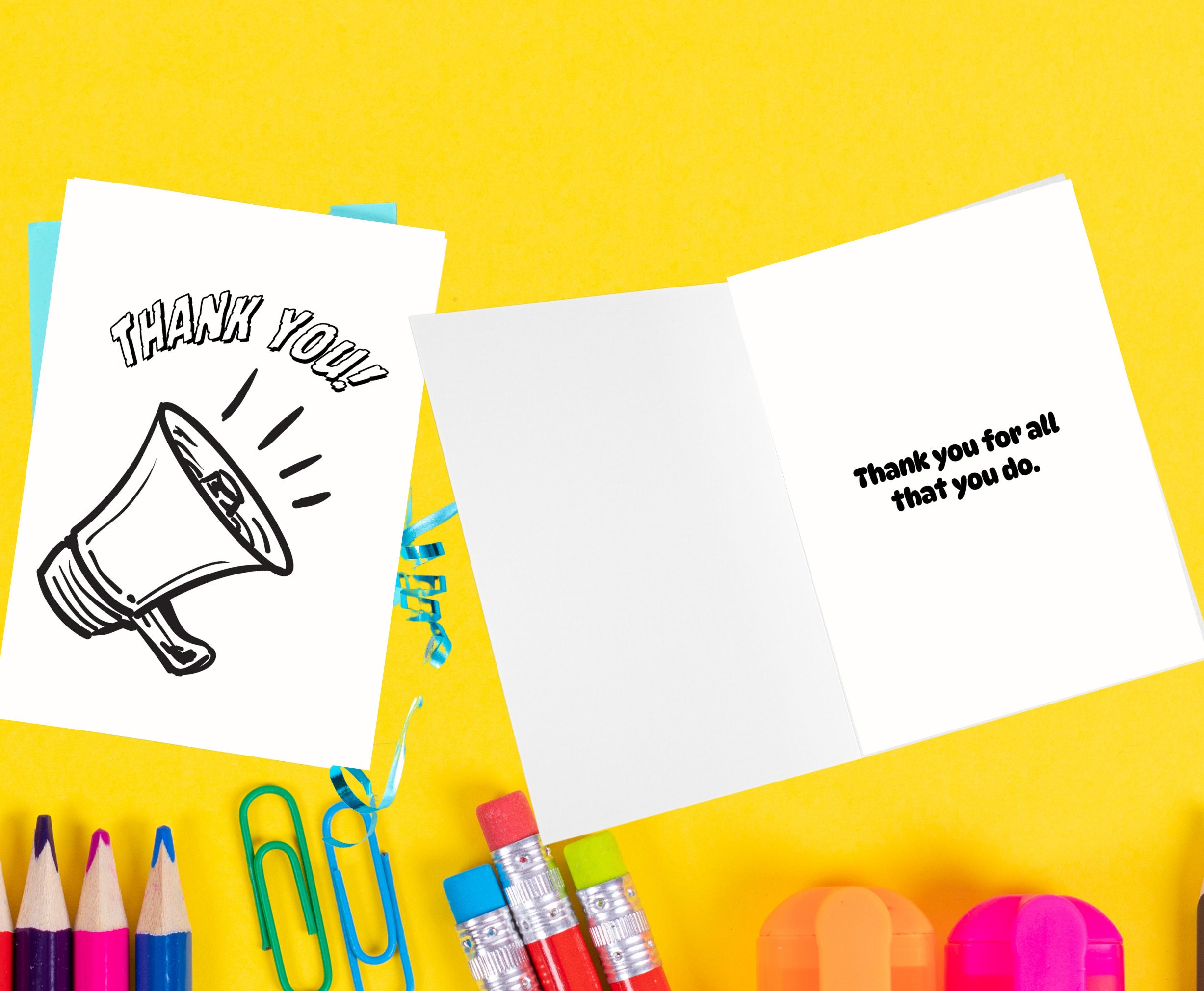 Teacher Appreciation Printable Thank You Cards, Teacher Appreciation ...