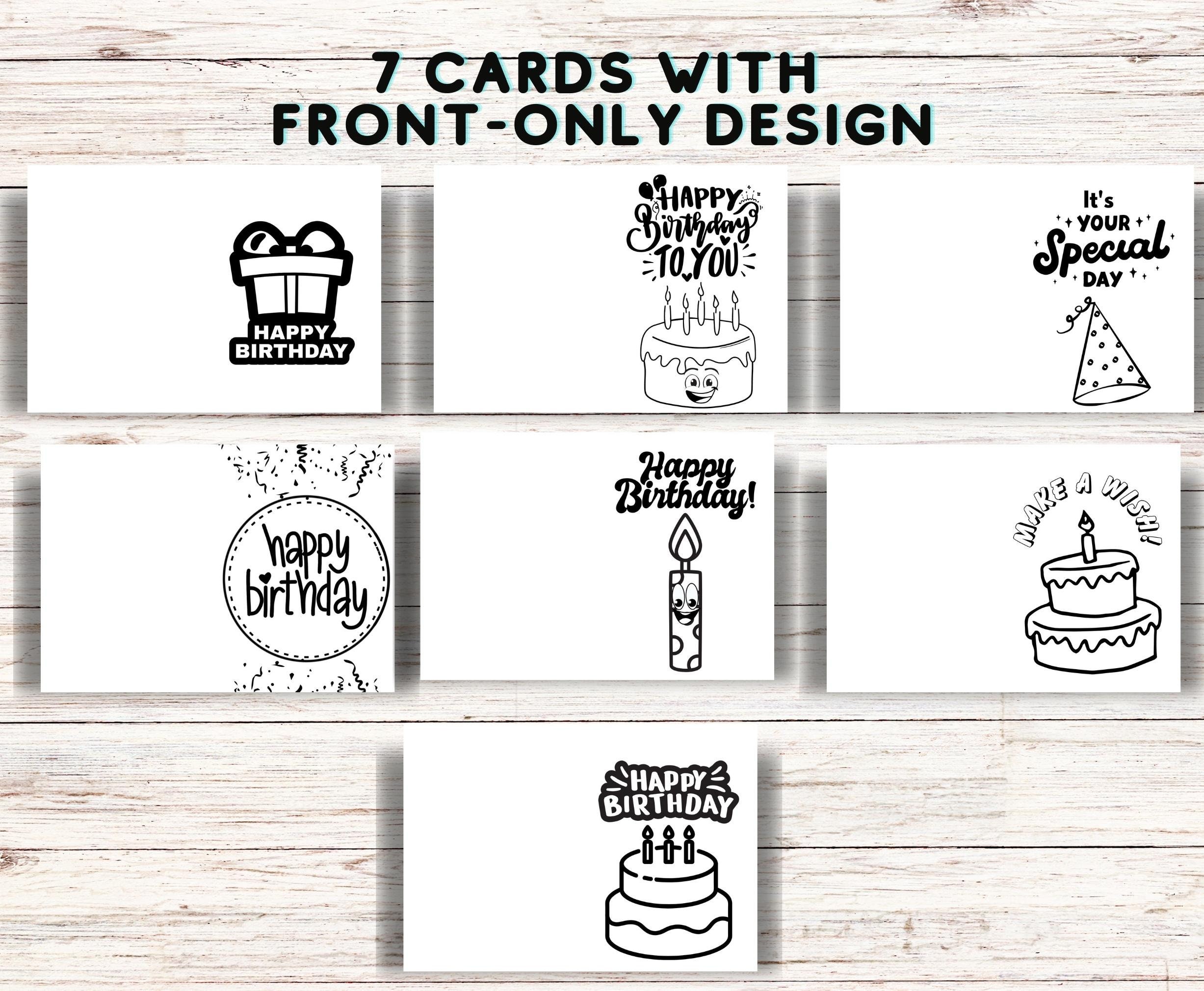 Instant Download Happy Birthday Cards, 10 Printable Birthday Cards ...