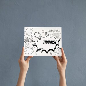 6-pack Color-me Thank You Cards for Kids, Digital Thank You Cards, DIY ...