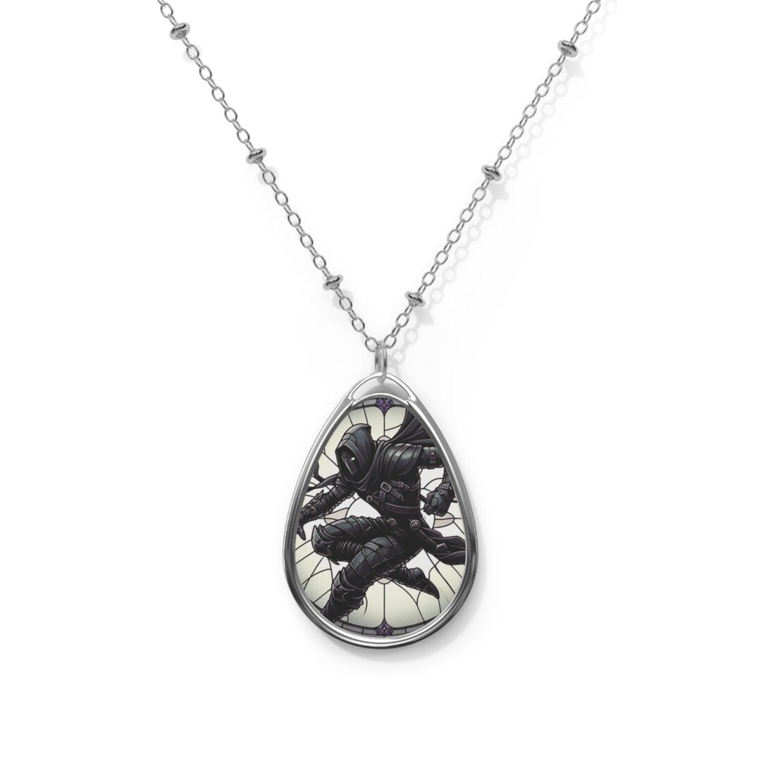 Stained Glass Rogue Teardrop Pendant Necklace - Dungeons & Dragons ...