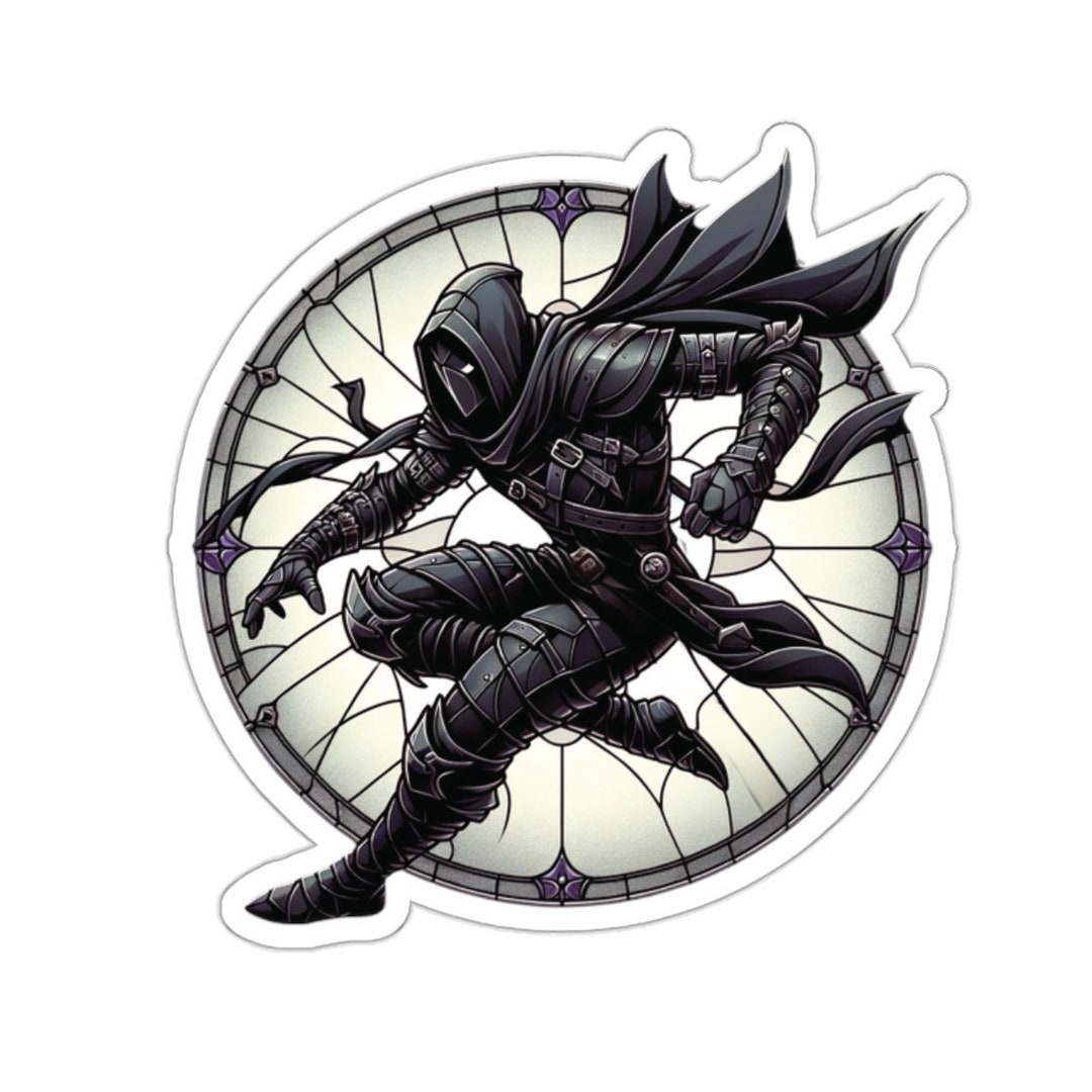 Stained Glass Rogue Sticker - Dungeons & Dragons Fantasy Art - 2"x2" or ...